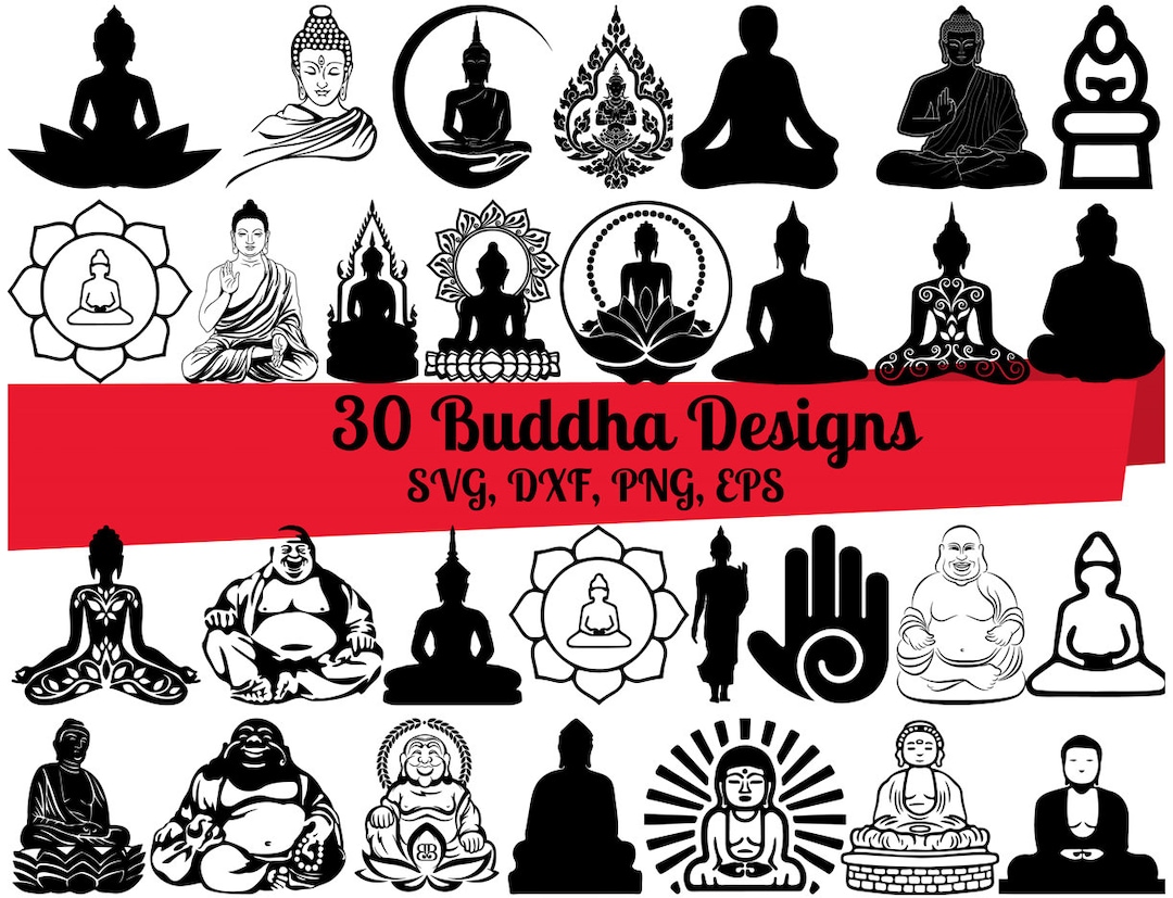25 Buddha SVG Bundle, Buddha Dxf, Buddha Png, Buddha Eps, Buddha Vector ...