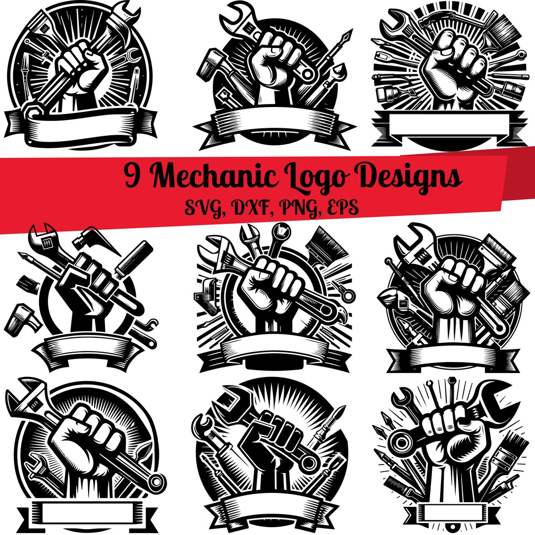 9 Mechanic SVG Bundle, Mechanic Logo Svg, Wrench Svg, Mechanic Dxf ...