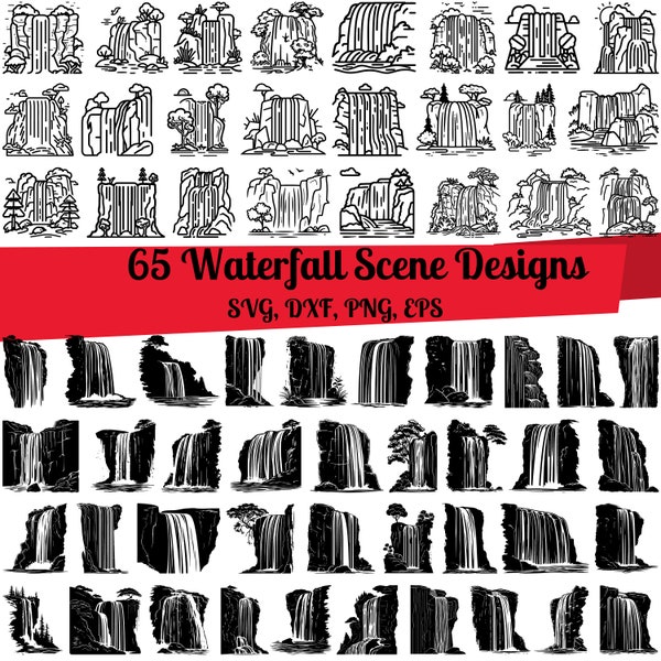 Waterfall Svg - Etsy