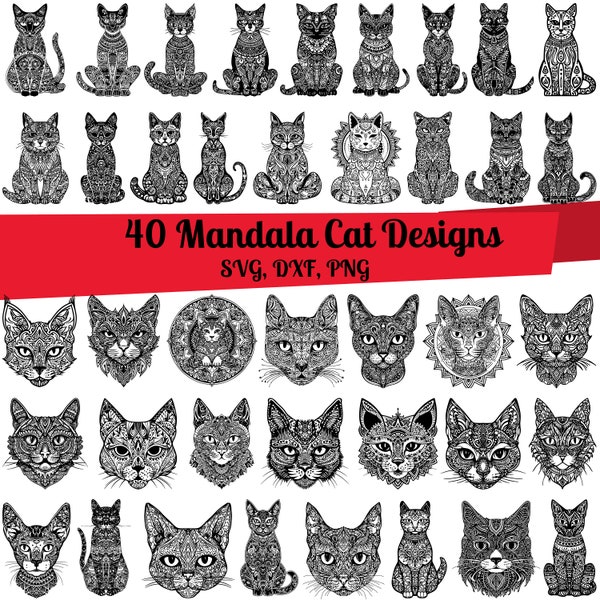 Cat Mandala - Etsy