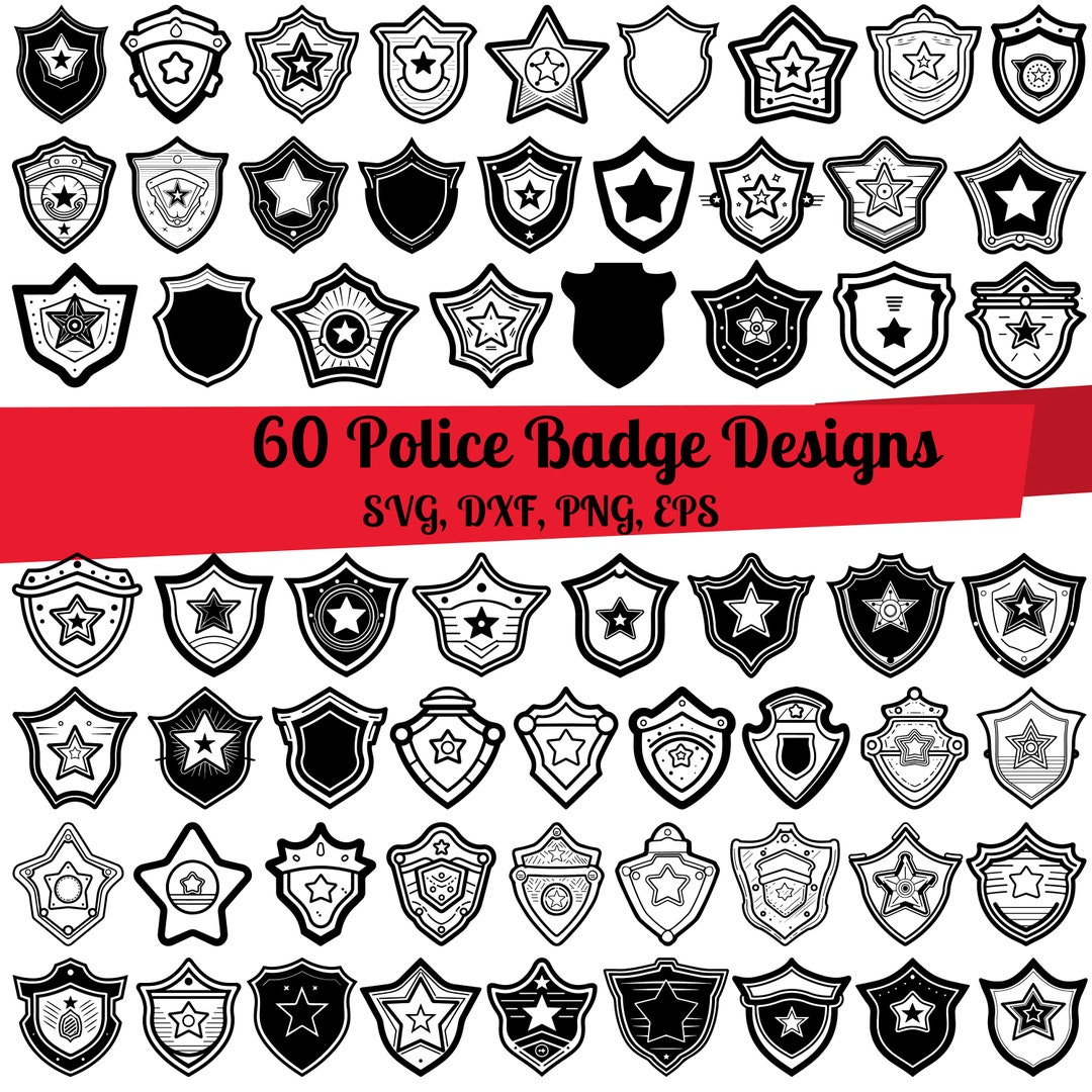 60 Police Badge SVG Bundle, Police Badge Dxf, Police Badge Png, Police ...