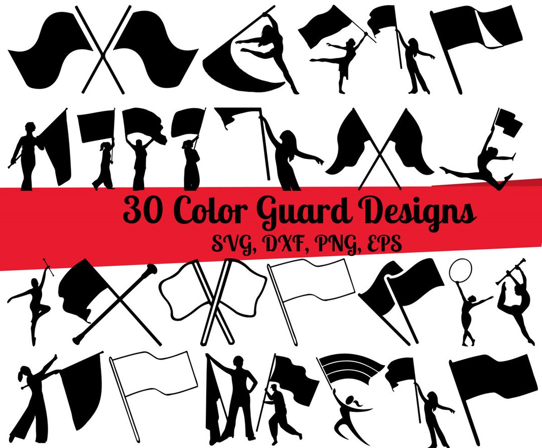 30 Color Guard SVG Bundle, Color Guard Flag Svg, Color Guard Dxf, Color ...