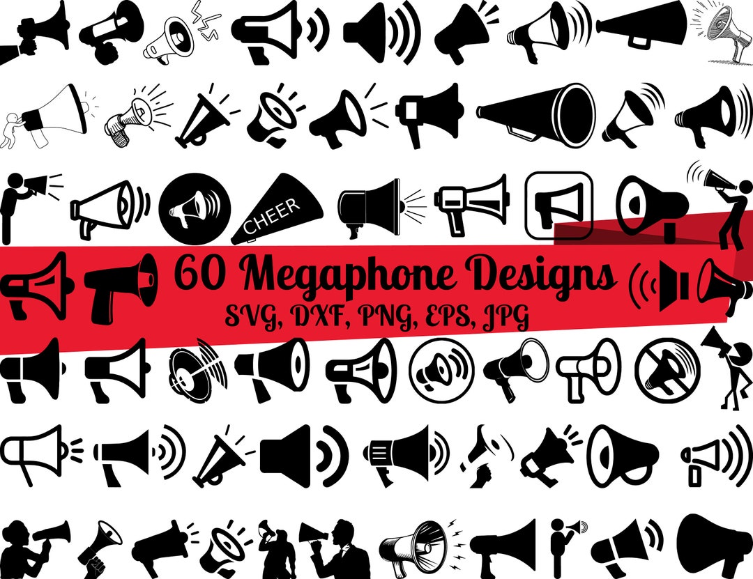 60 Megaphone SVG Bundle, Megaphone Dxf, Megaphone Png, Megaphone Eps ...