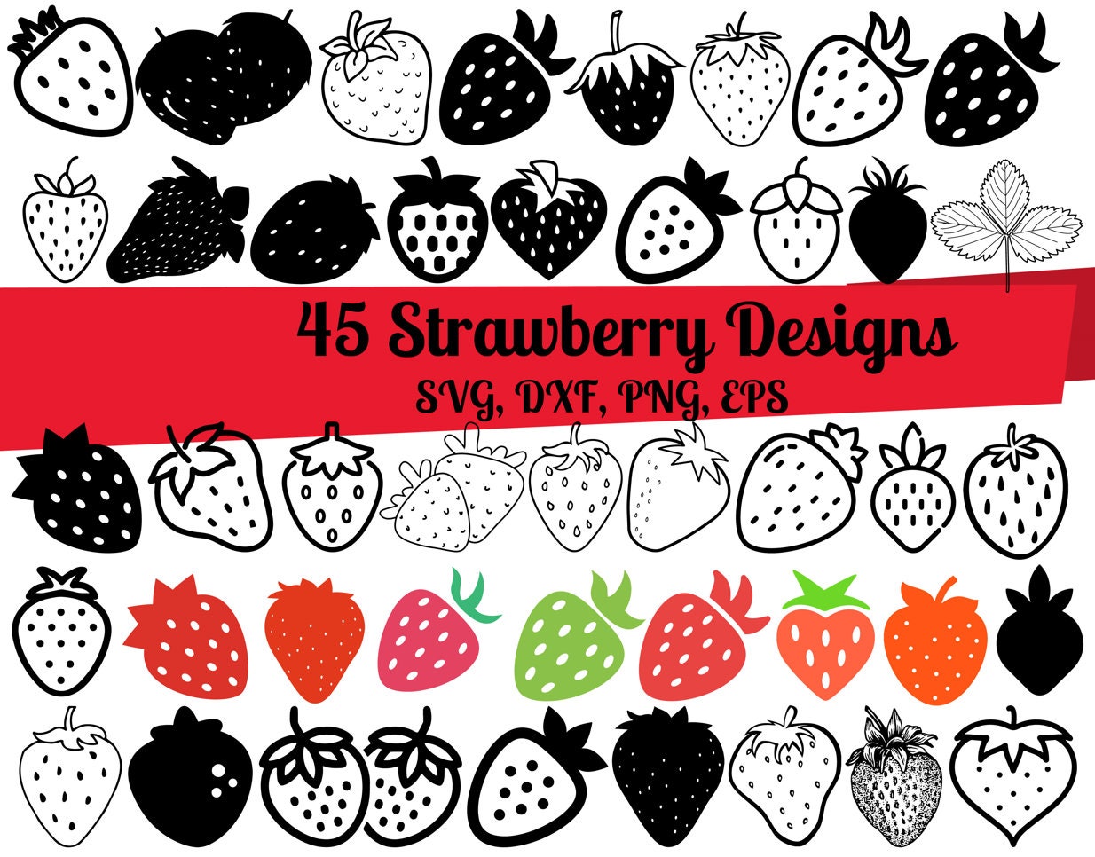 45 Strawberry SVG Bundle Strawberry Svg Strawberries Svg - Etsy Australia