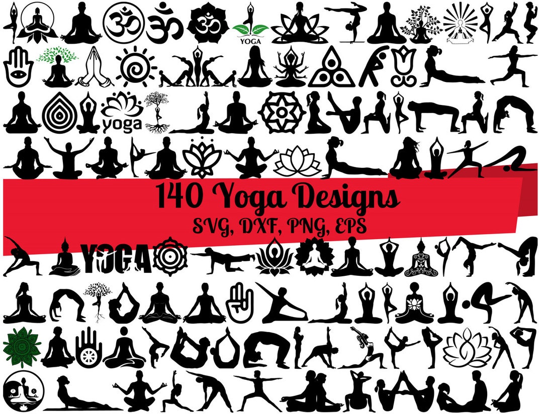 140 Yoga SVG Bundle, Yoga Svg, Yoga Dxf, Yoga Png, Yoga Eps, Yoga ...