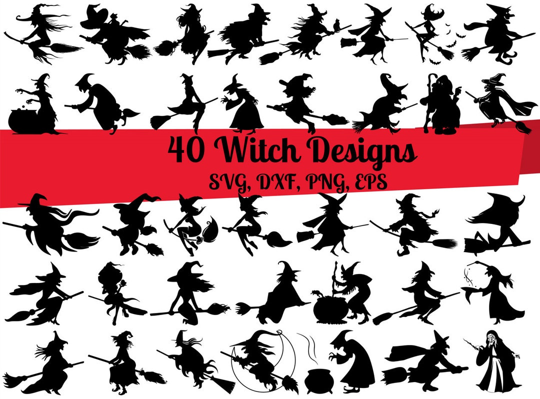 40 Witch SVG Bundle Witch Flying Svg Witch Dxf Witch Png - Etsy Australia