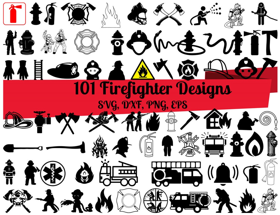 101 Firefighter SVG Bundle, Fireman svg, Firefighter dxf, Firefighter ...