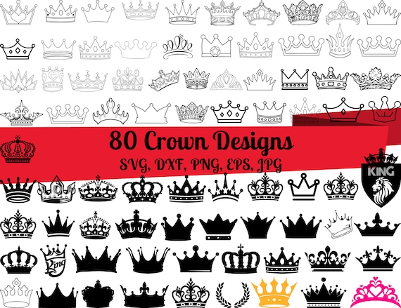 80 Crown SVG Bundle Royal Crown SVG King Crown Svg Queen - Etsy Hong Kong