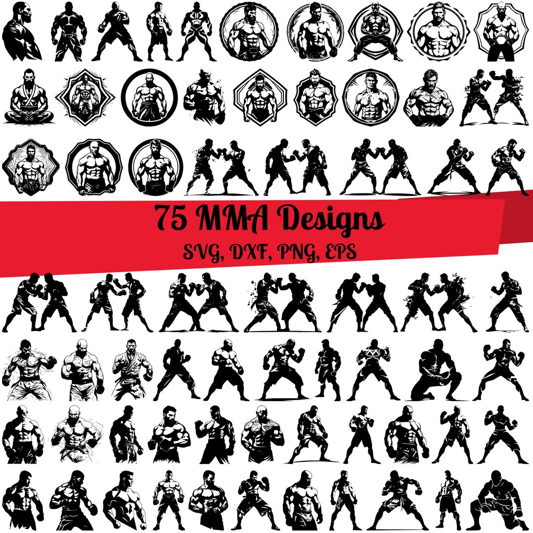 75 MMA SVG Bundle, Mma Dxf, Mma Png, Mma Eps, Mma Vector, Mma Cut Files ...