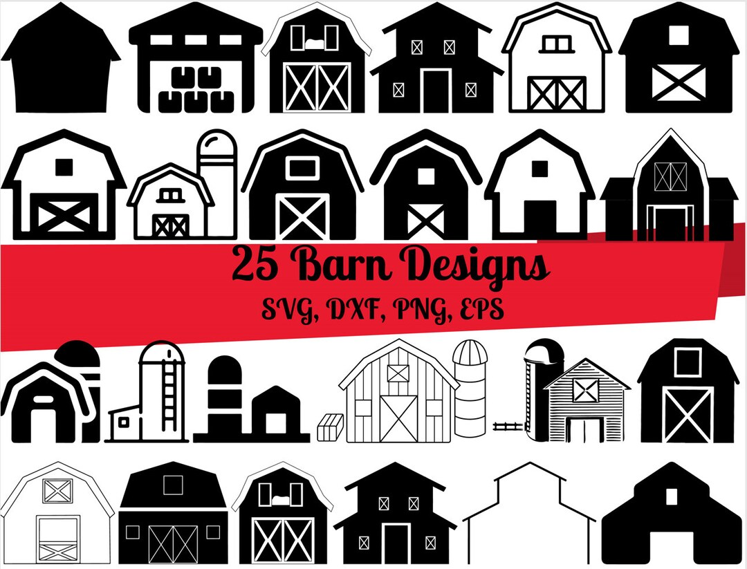 Buy 25 Barn SVG Bundle, Barn Dxf, Farmhouse Svg, Barn Farm Svg, Barn ...