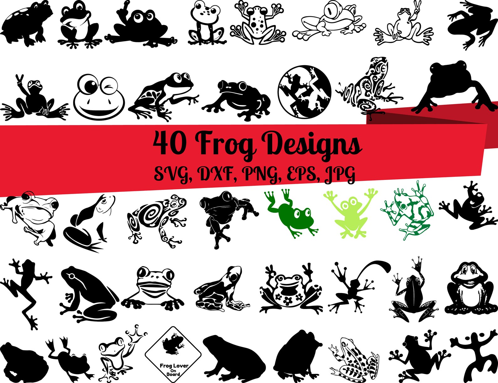 40 Frog SVG Bundle Frog Face Svg Frog Dxf Frog Png Frog - Etsy