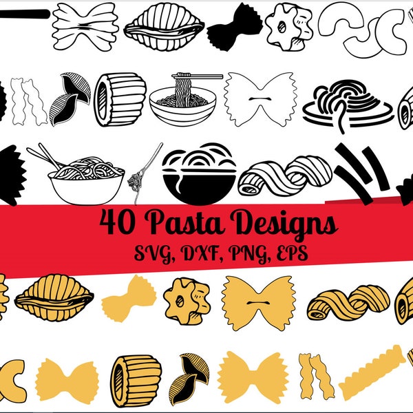 Pasta Clipart - Etsy Canada