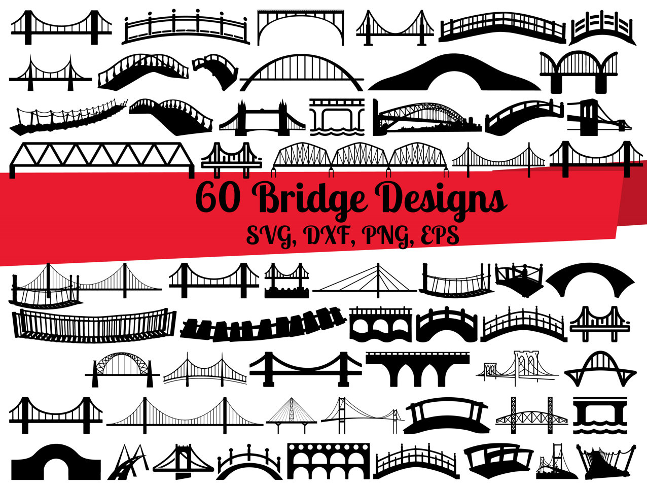 60 Bridge SVG Bundle Bridge Dxf Bridge Png Bridge Eps - Etsy UK
