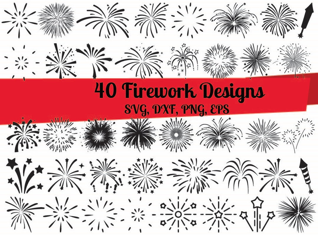 40 Firework SVG Bundle, Firework Dxf, Firework Png, Firework Eps ...