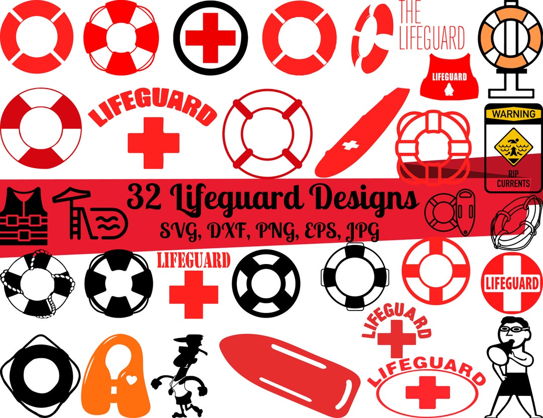 32 Lifeguard SVG Bundle, Lifeguard Dxf, Lifeguard Png, Lifeguard Eps ...