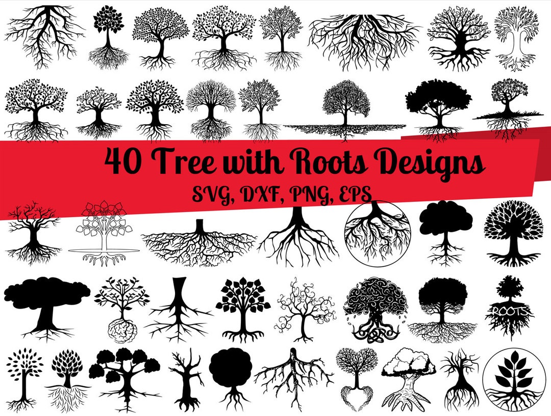 40 Tree With Roots SVG Bundle Roots Dxf Roots Png Roots - Etsy New Zealand