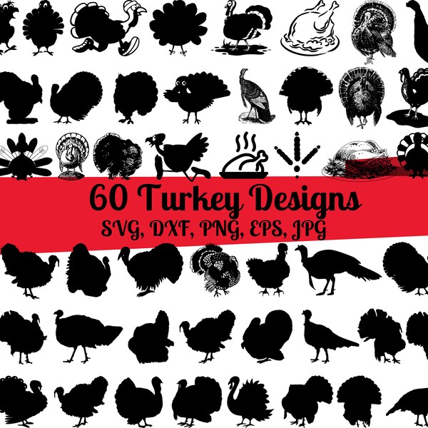Turkey Svg - Etsy
