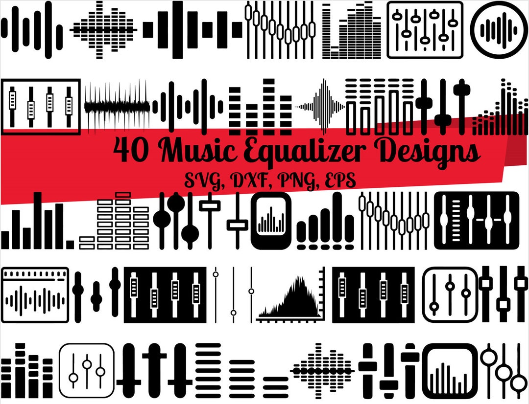 40 Musik Equalizer SVG Bundle, Sound svg,Musik Equalizer dxf,Musik ...
