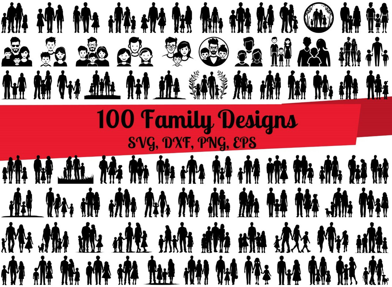 100 Family SVG Bundle, Family dxf, Family png, Family eps, Family ...