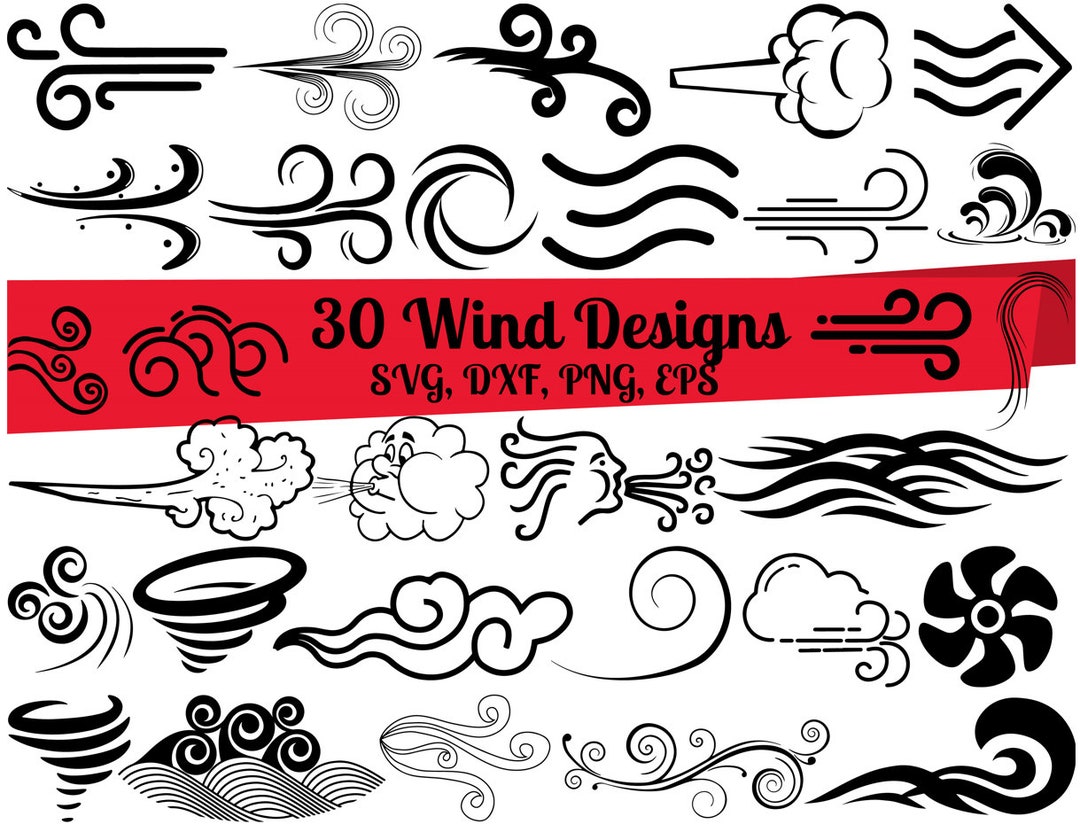 30 Wind SVG Bundle Wind Storm Svg Air Flow Svg Storm Svg - Etsy Canada