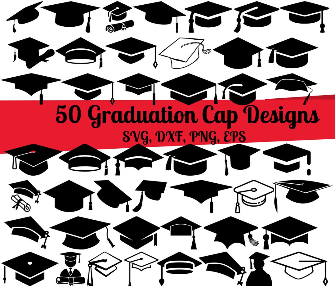 50 Graduation Cap SVG Bundle, Graduation Cap Dxf, Graduation Cap Png ...