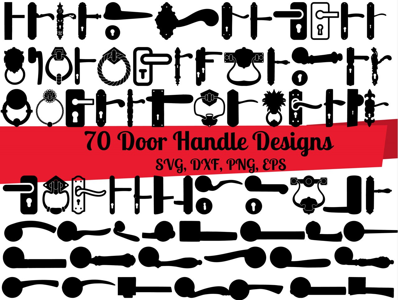 70 Door Handle SVG Bundle Doorknobs Svg Door Handle Dxf - Etsy Canada