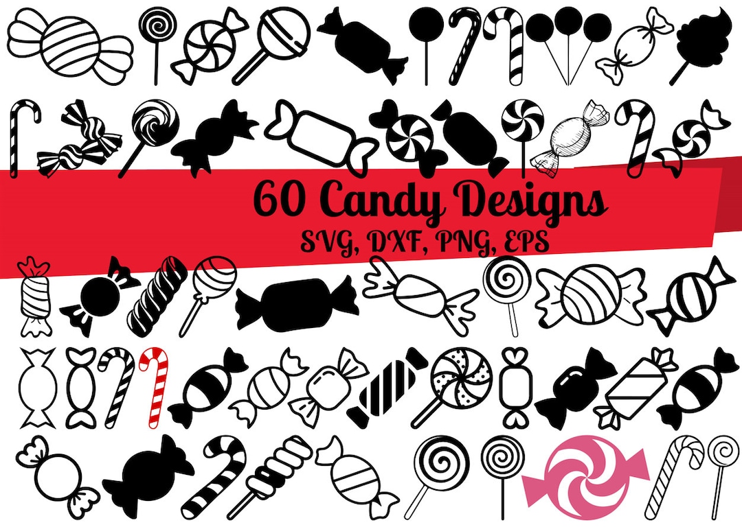 60 Candy SVG Bundle, Candy Svg, Candies Svg, Lollipop Svg, Sweets Svg ...