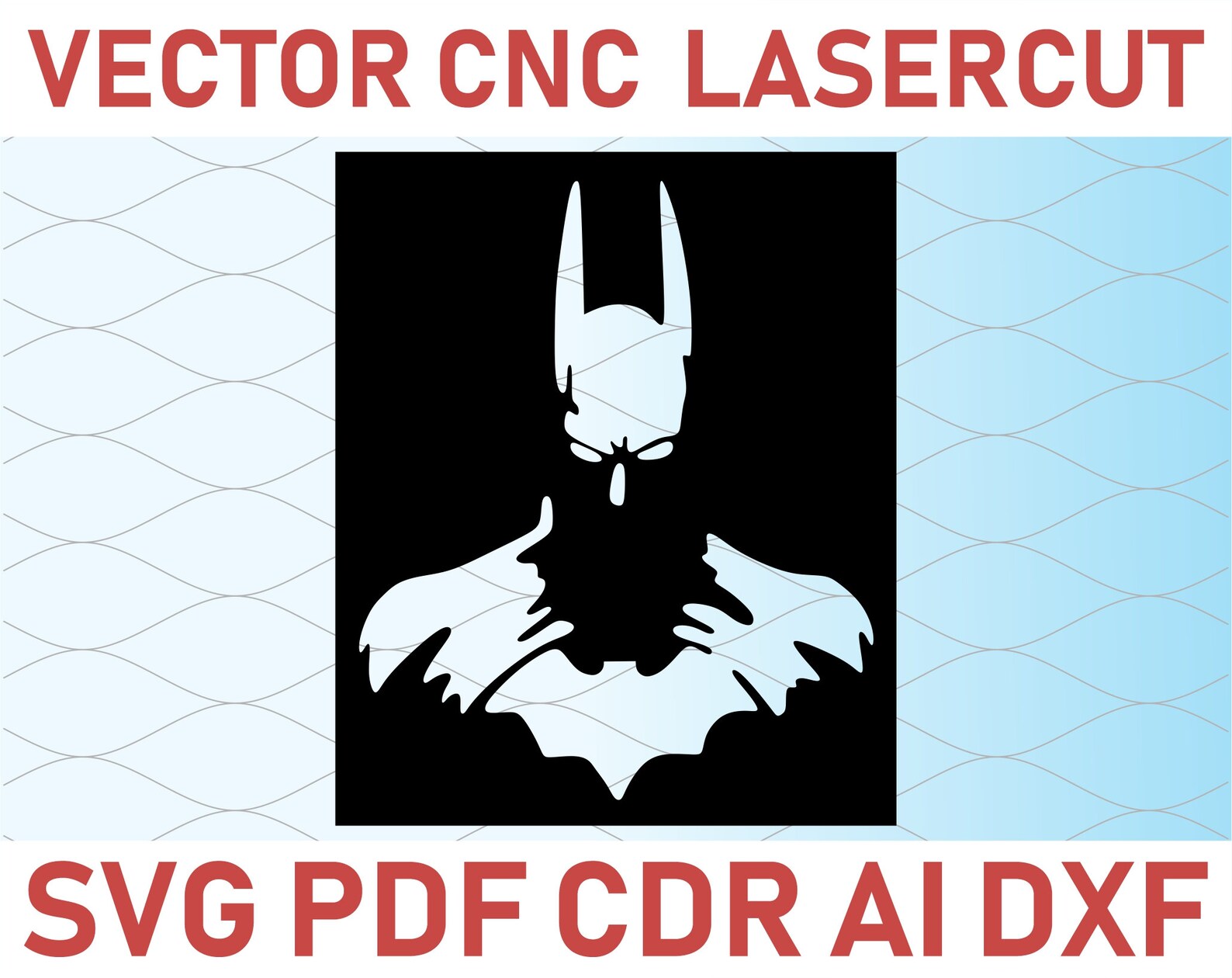 Batman Wall Decor Laser cut files SVG DXF CDR vector plans | Etsy