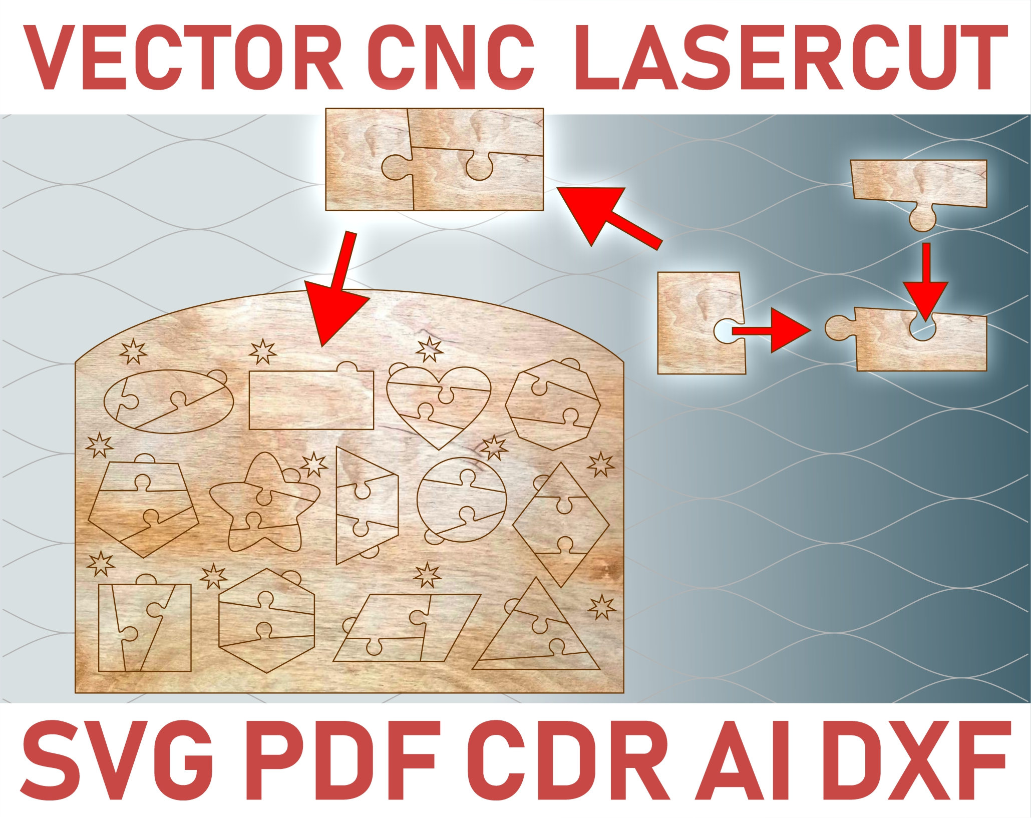 Visual Arts Laser cut Files SVG DXF CDR vector plans cnc cut Space ...