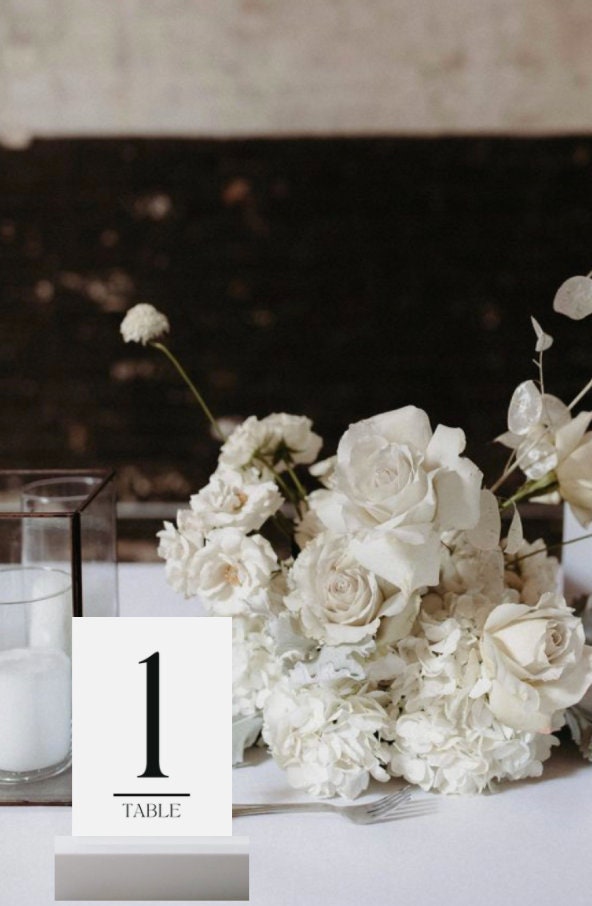 Modern Wedding Table Numbers - Wedding Table Numbers - Etsy
