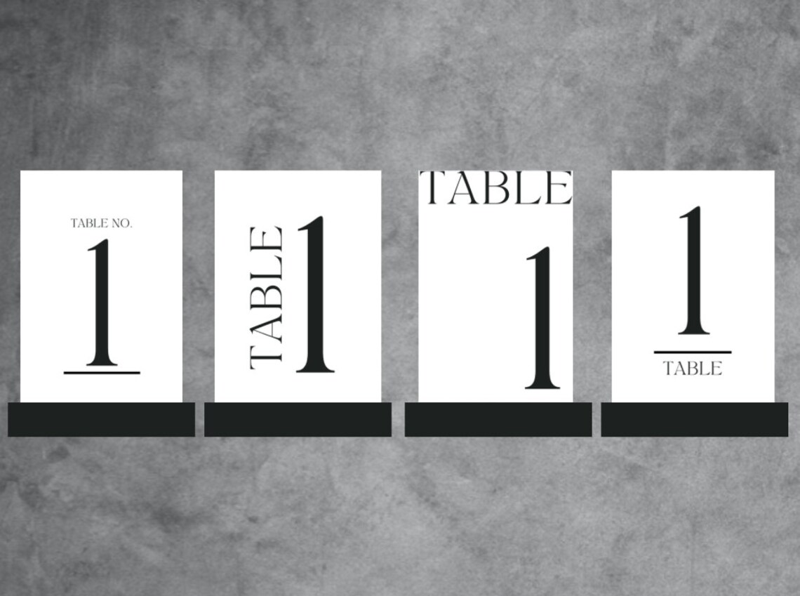 Modern Wedding Table Numbers - Wedding Table Numbers - Etsy