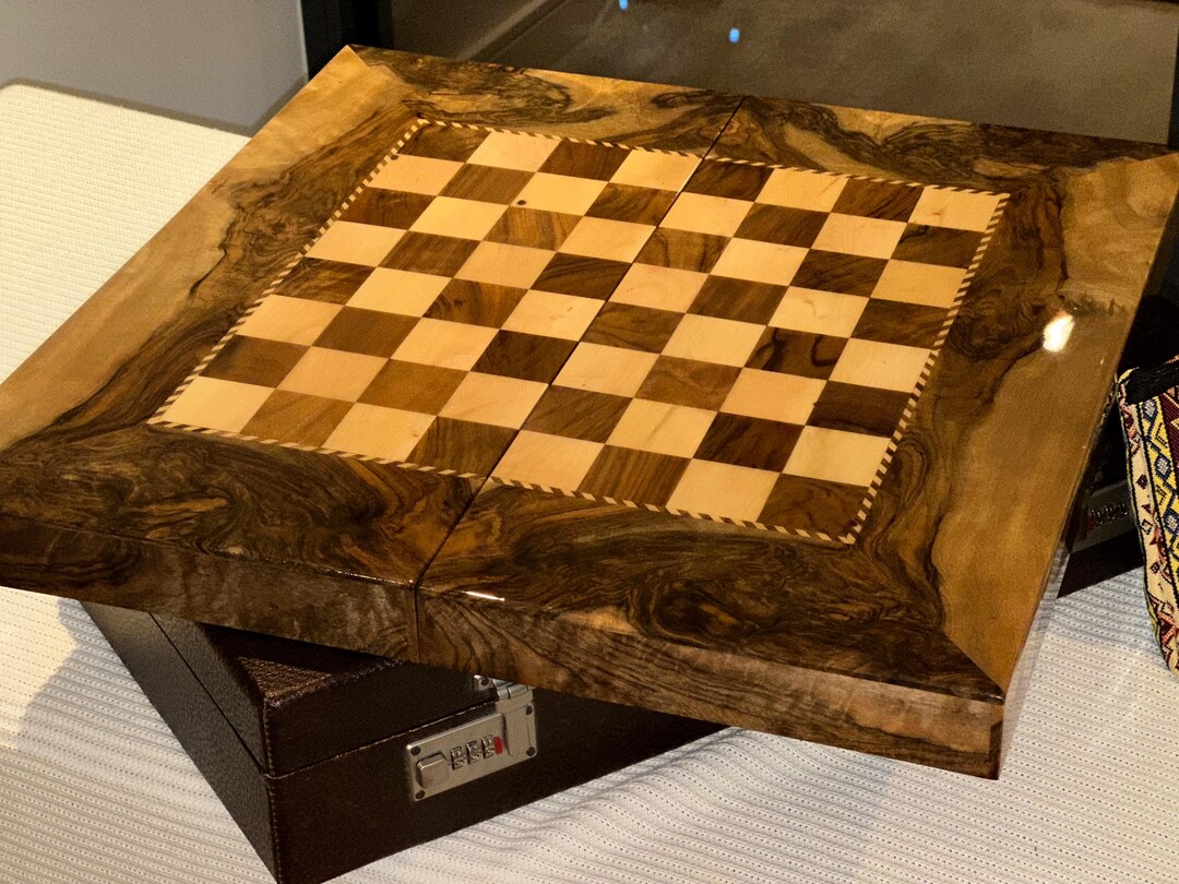 Exquisite Backgammon & Chess Set From 600 Years Old Kurdistan Walnut ...