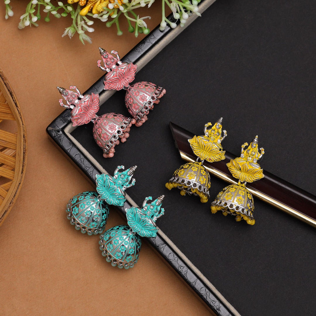 Multi Color Meena Earrings (free Shipping on 25 or More) - Etsy