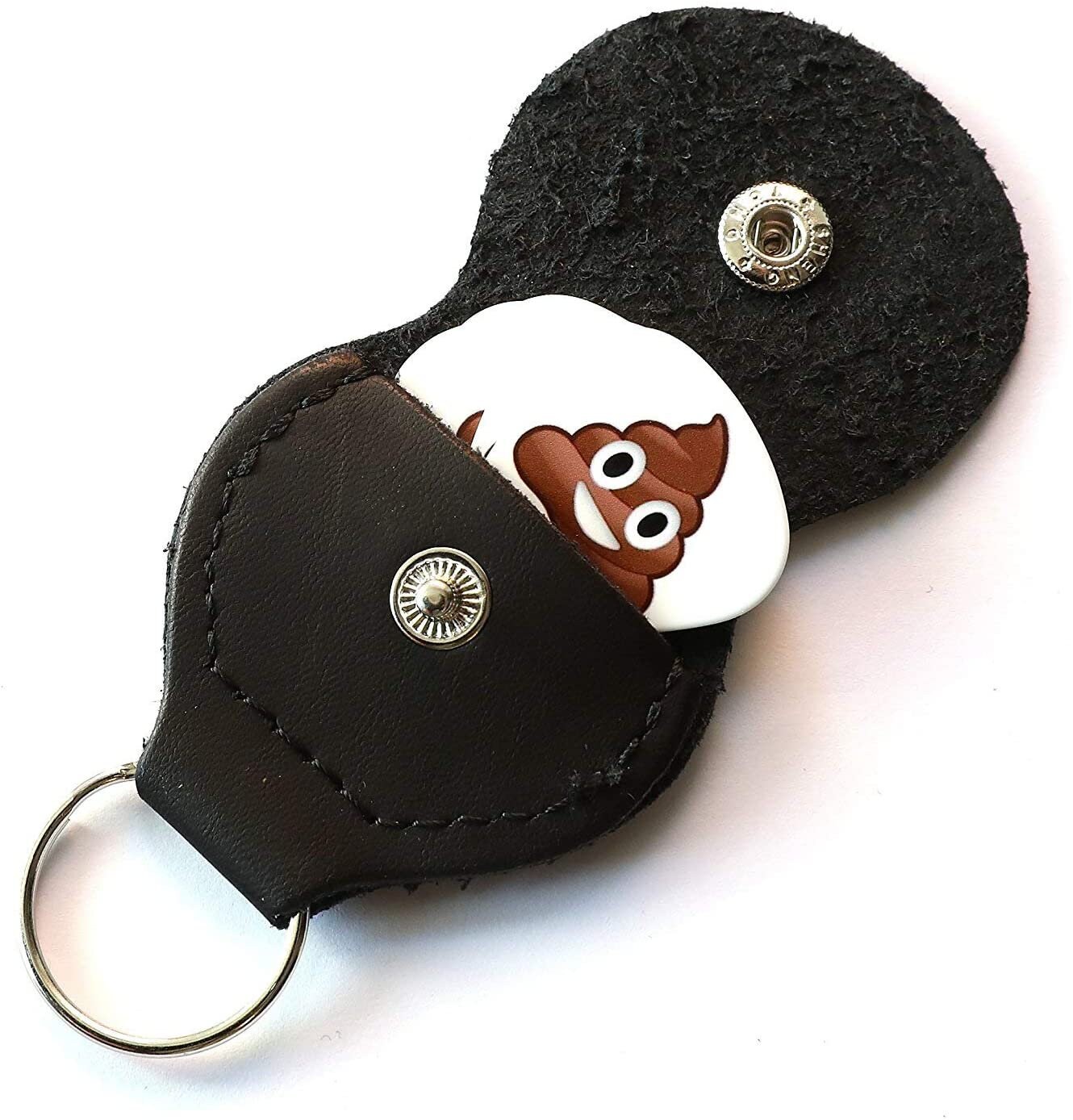 6 Poop Guitar Plectrums With Faux Leather Keyring Pick Holder - Etsy UK