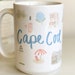 Cape Cod Landmark Mug - 15oz. | Cape Cod Map Mug - Etsy