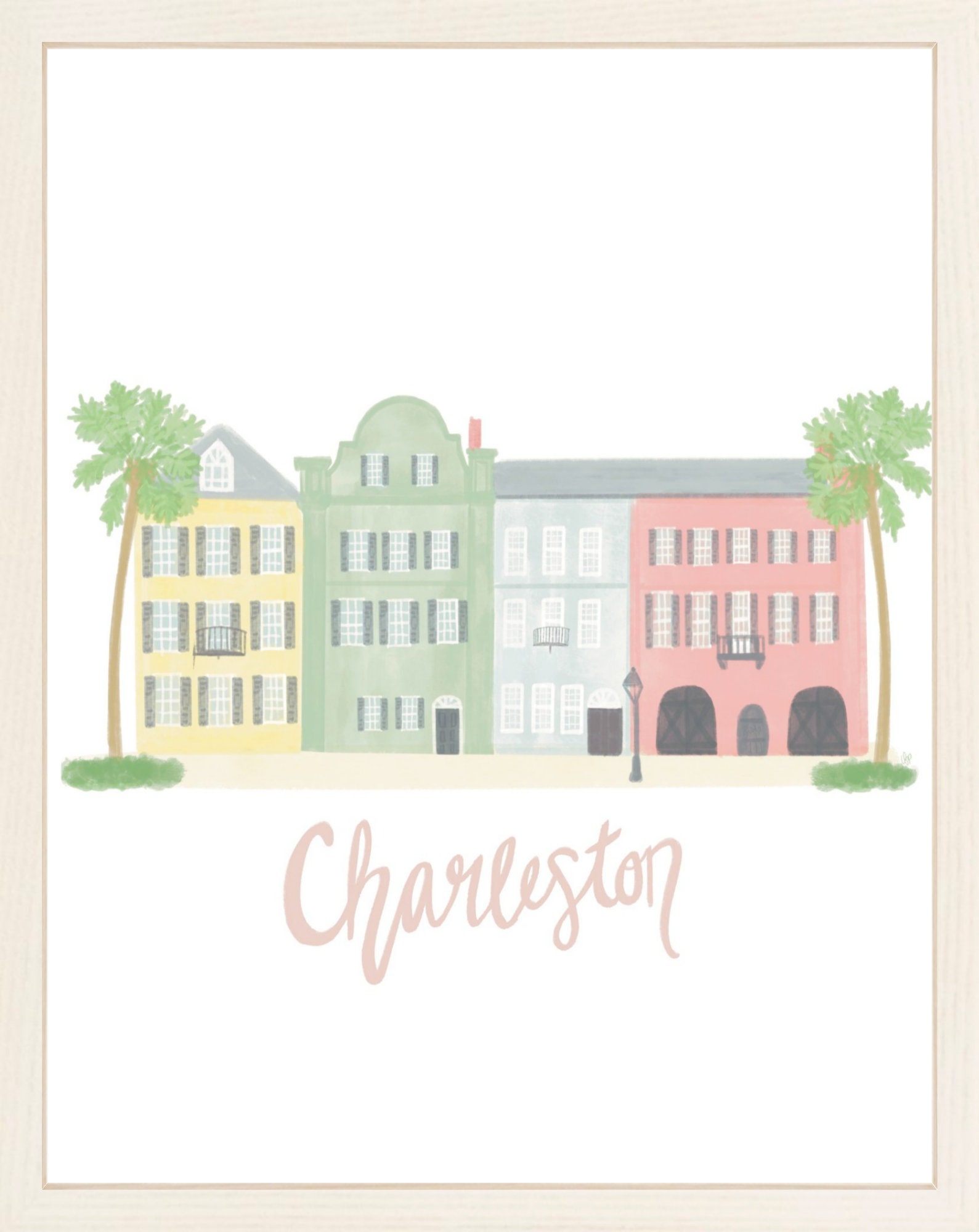 Rainbow Row Print | Charleston, South Carolina Art - Etsy