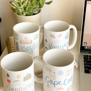 Cape Cod Landmark Mug - 15oz. | Cape Cod Map Mug - Etsy