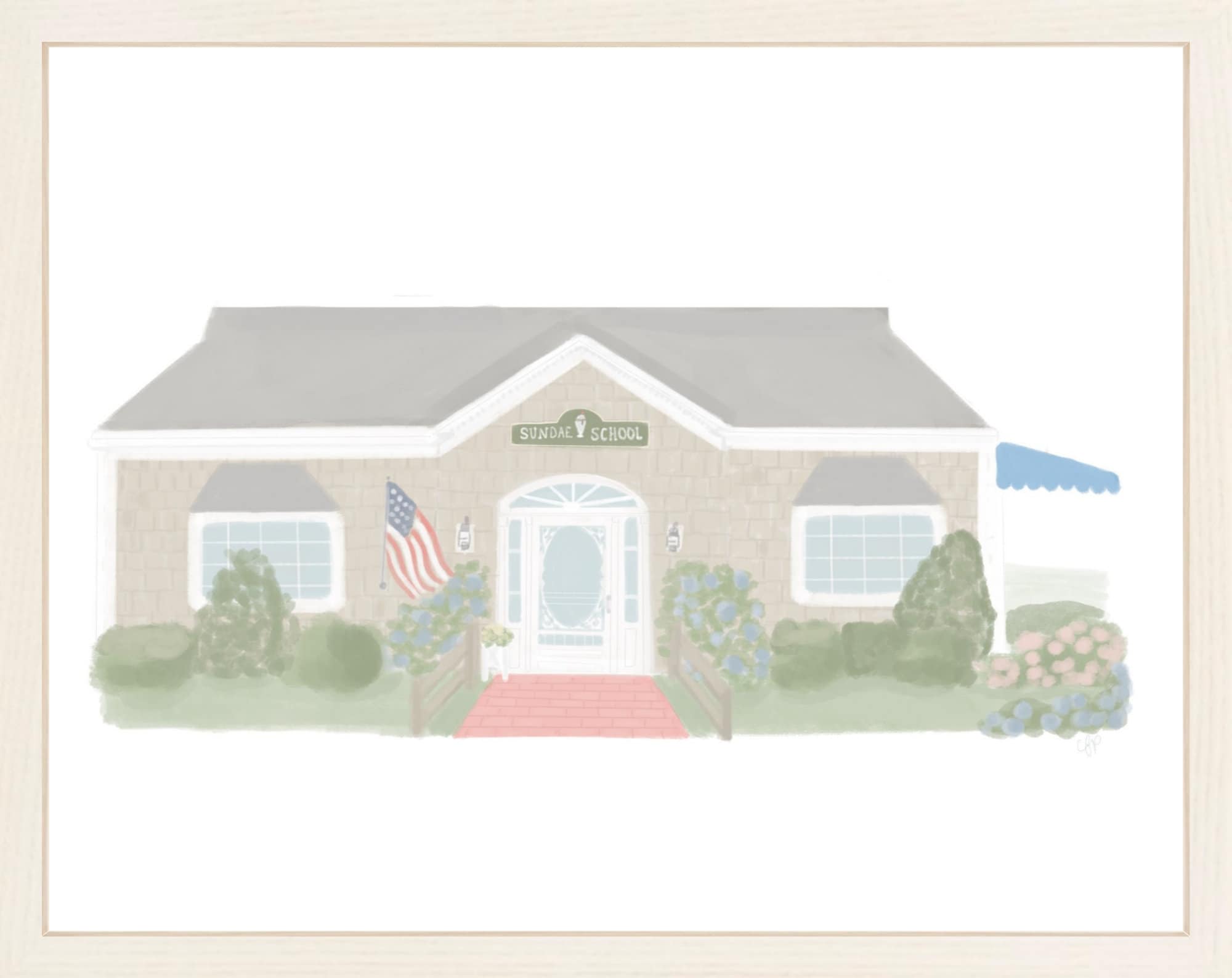 Sundae School Harwichport Art Print | Cape Cod Wall Art | Housewarming ...