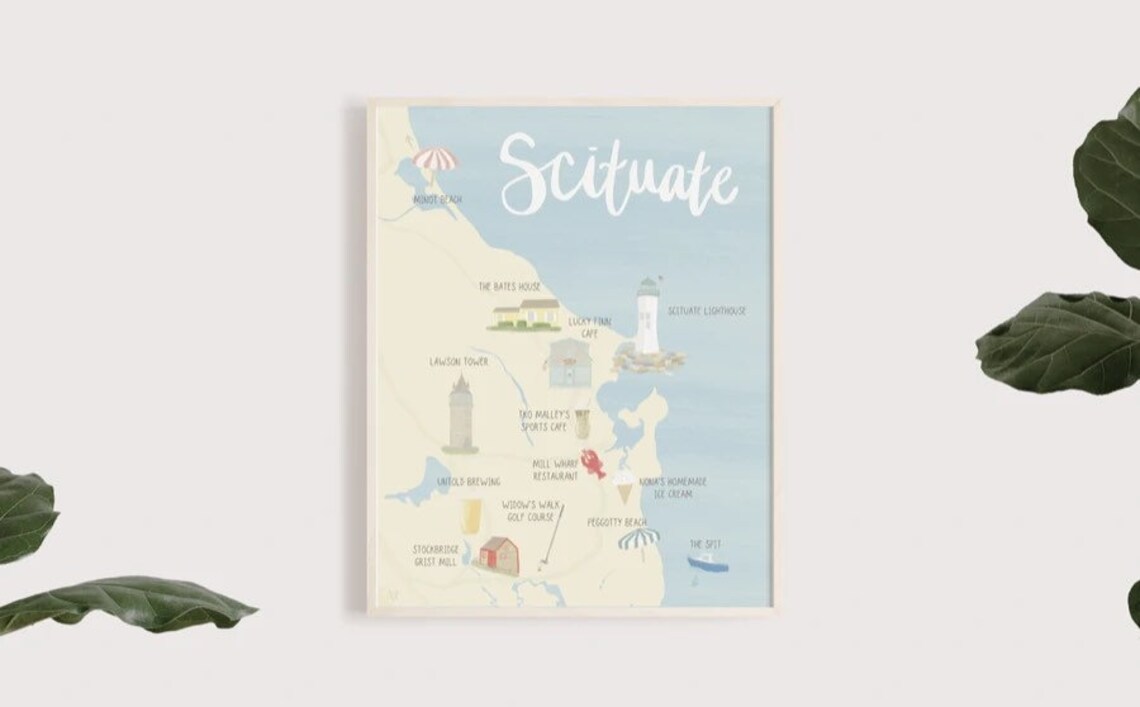 Scituate Map Print | Scituate Art - Etsy