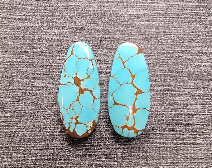 Number 8 Turquoise Cabochon Set | Classic American Turquoise - Etsy