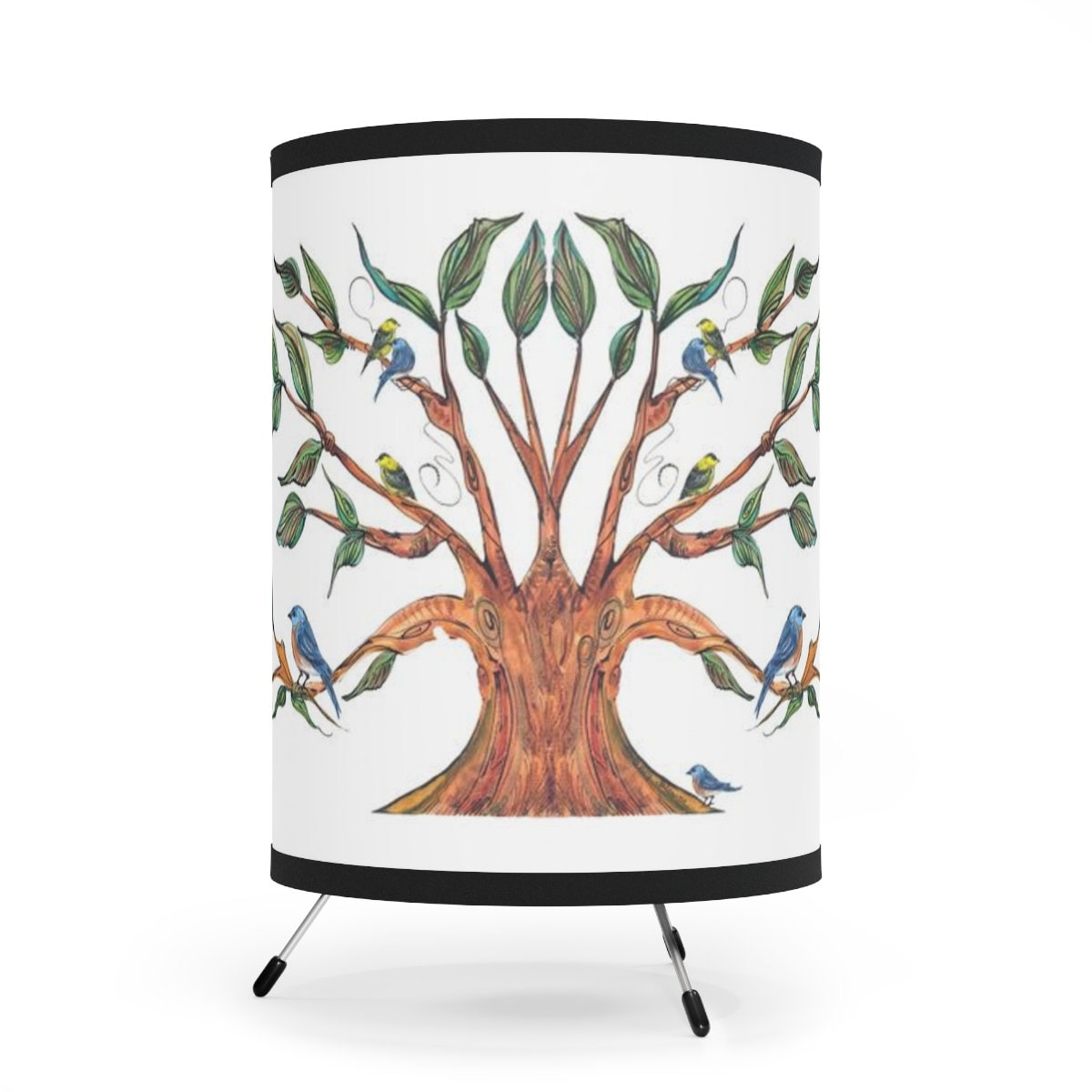 Decorative Table or Desk Lamp Tree With Bird Motif Tripod - Etsy