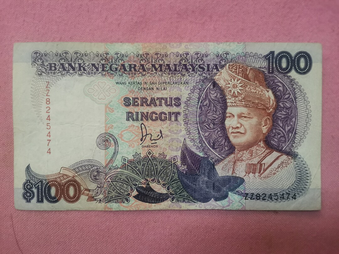 1986 1995 Malaysia 6th Series Rm100 Sign Jaafar Prefix ZZ Banknote - Etsy