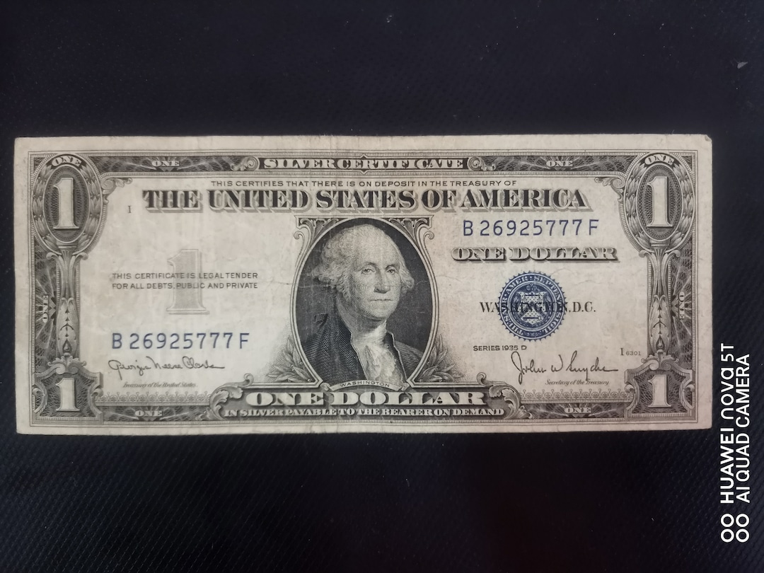 1 Dollar United States of America 1935 D Series Silver Certificate ...