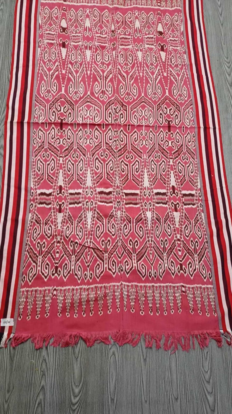 Vintage Dayak Iban Charm Ritual Old Pua Kumbu Ikat Sarawak Borneo Woven ...