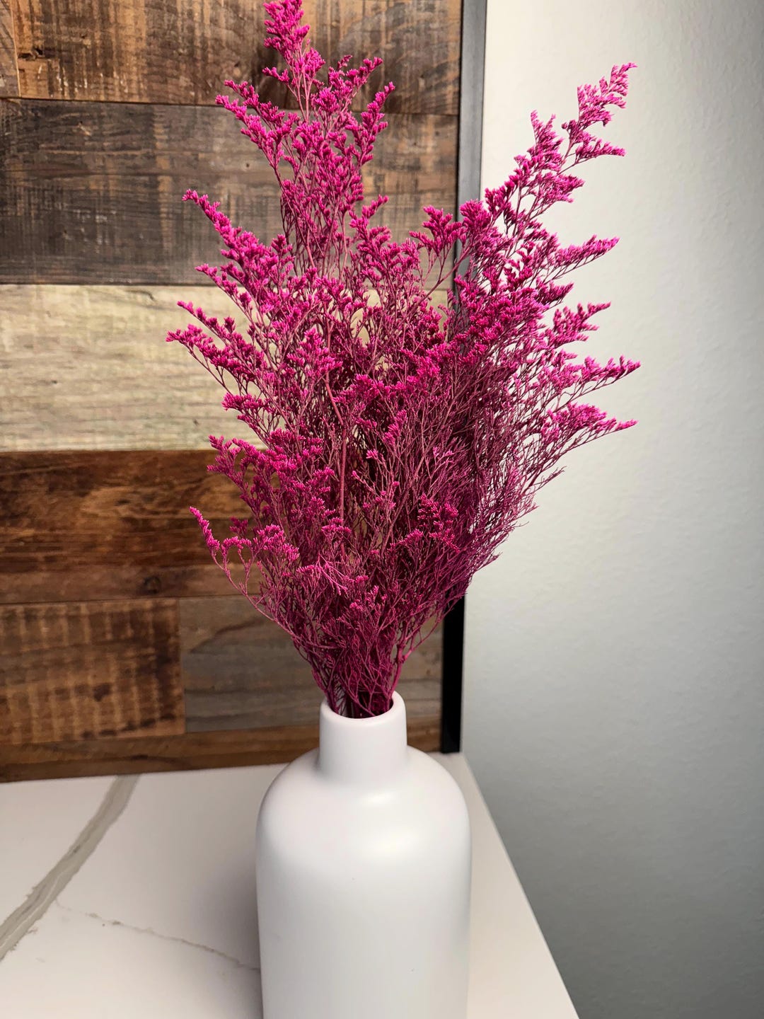 Hot Pink Preserved Caspia: Dried Flower Bouquet Filler, Rustic Home ...
