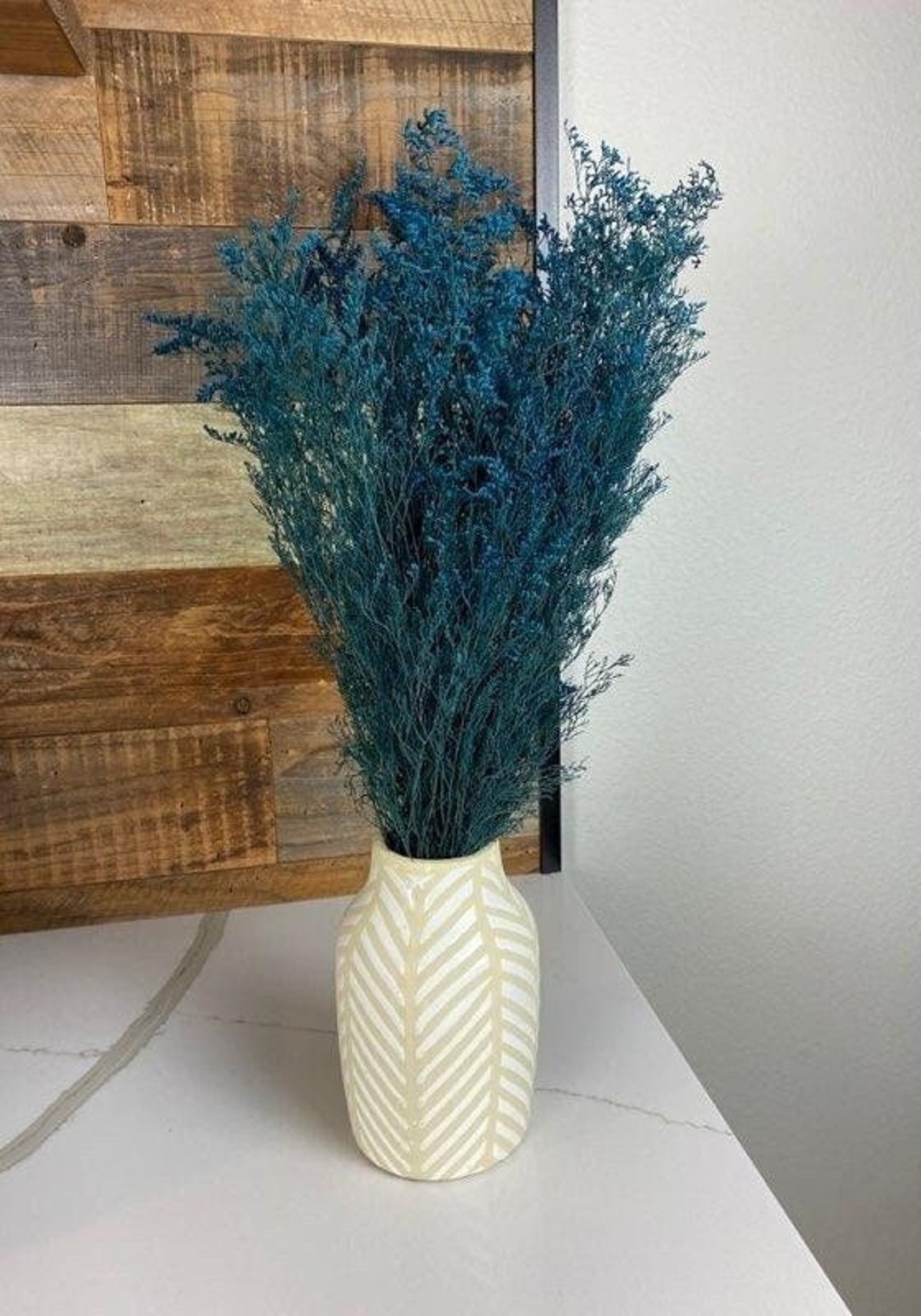 Preserved Caspia Dried Flower Arrangement Blue Blue Dried - Etsy