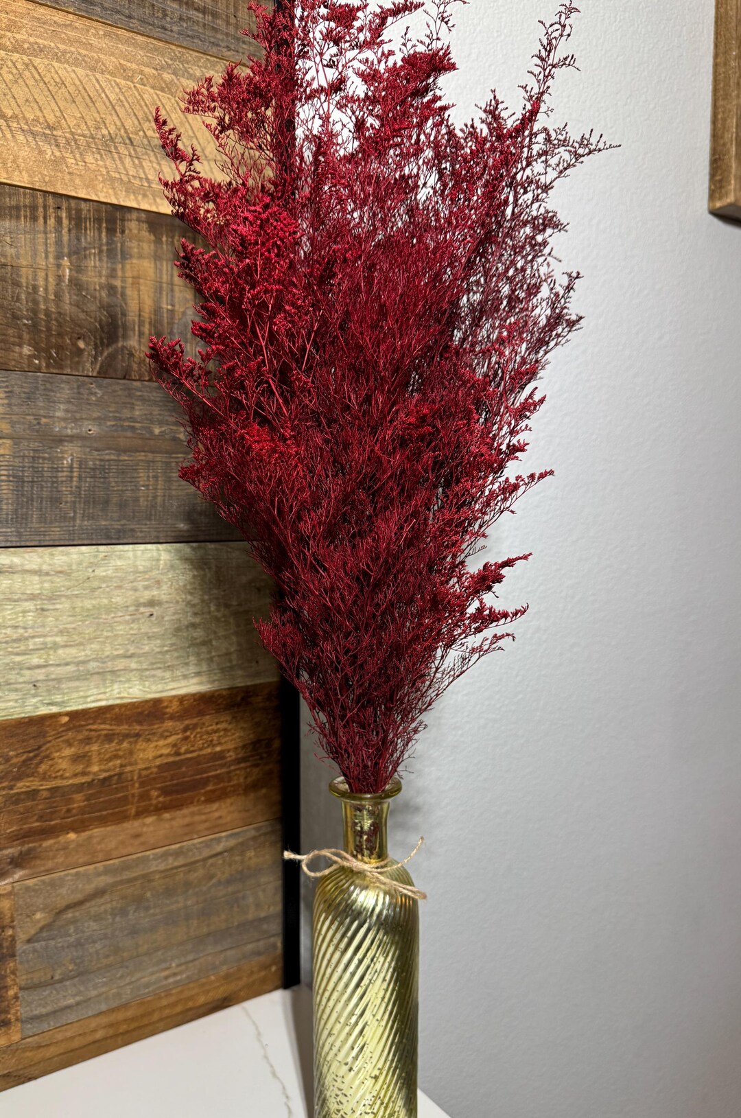 Red Caspia, Dried Flower Bouquet Gift Floral Centerpiece Boho Flowers ...