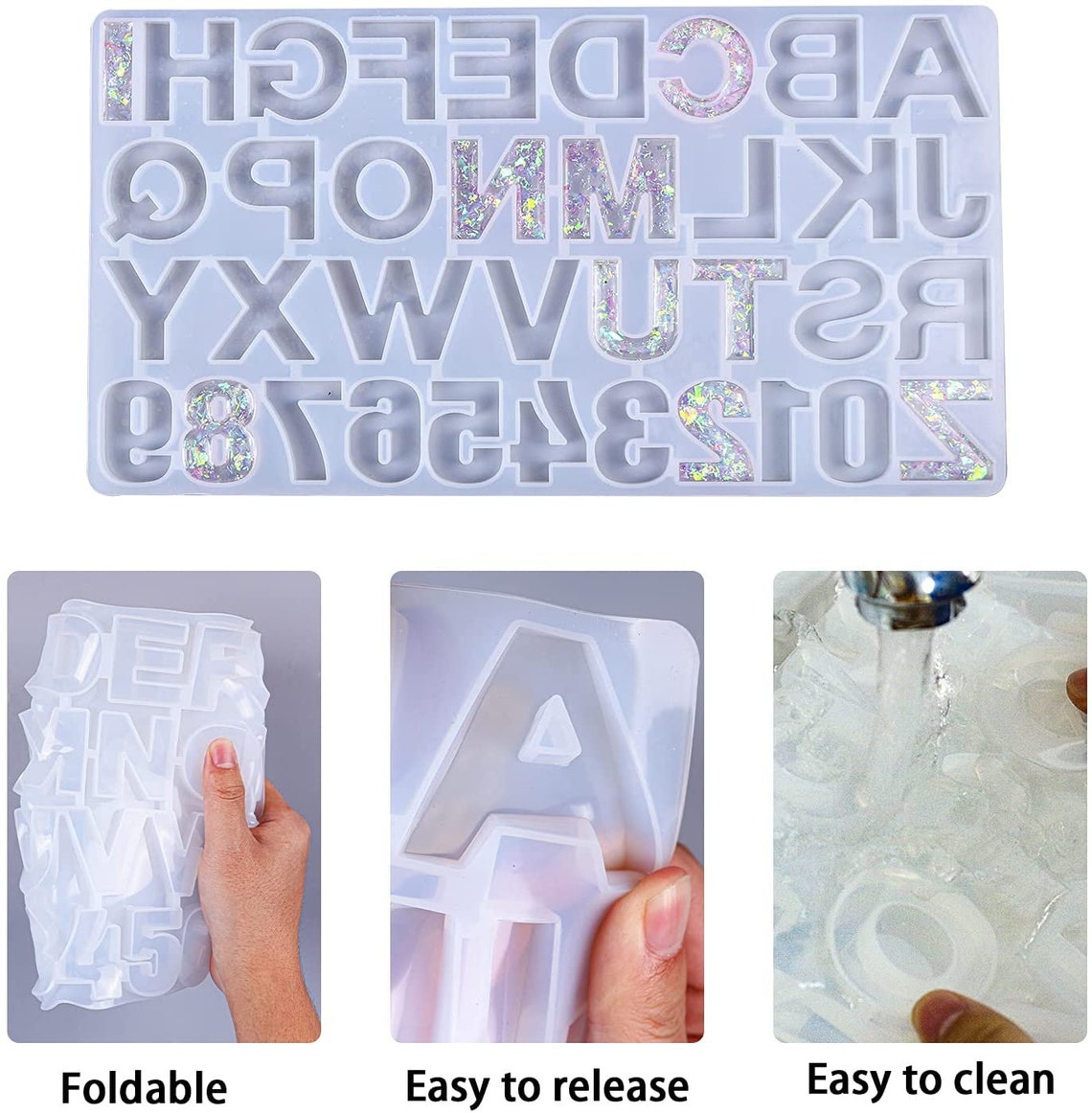 Alphabet and Numbers Epoxy Resin Molds Silicone Molds for - Etsy