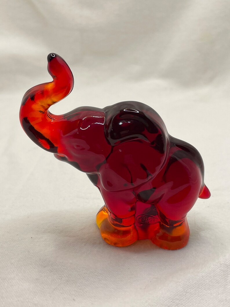 Fenton Ruby Elephant - Etsy
