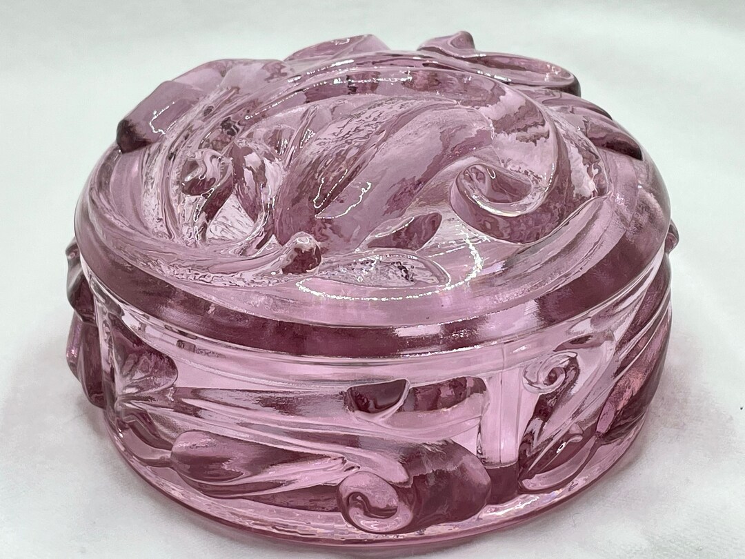 Fenton Art Nouveau Trinket Box - Etsy